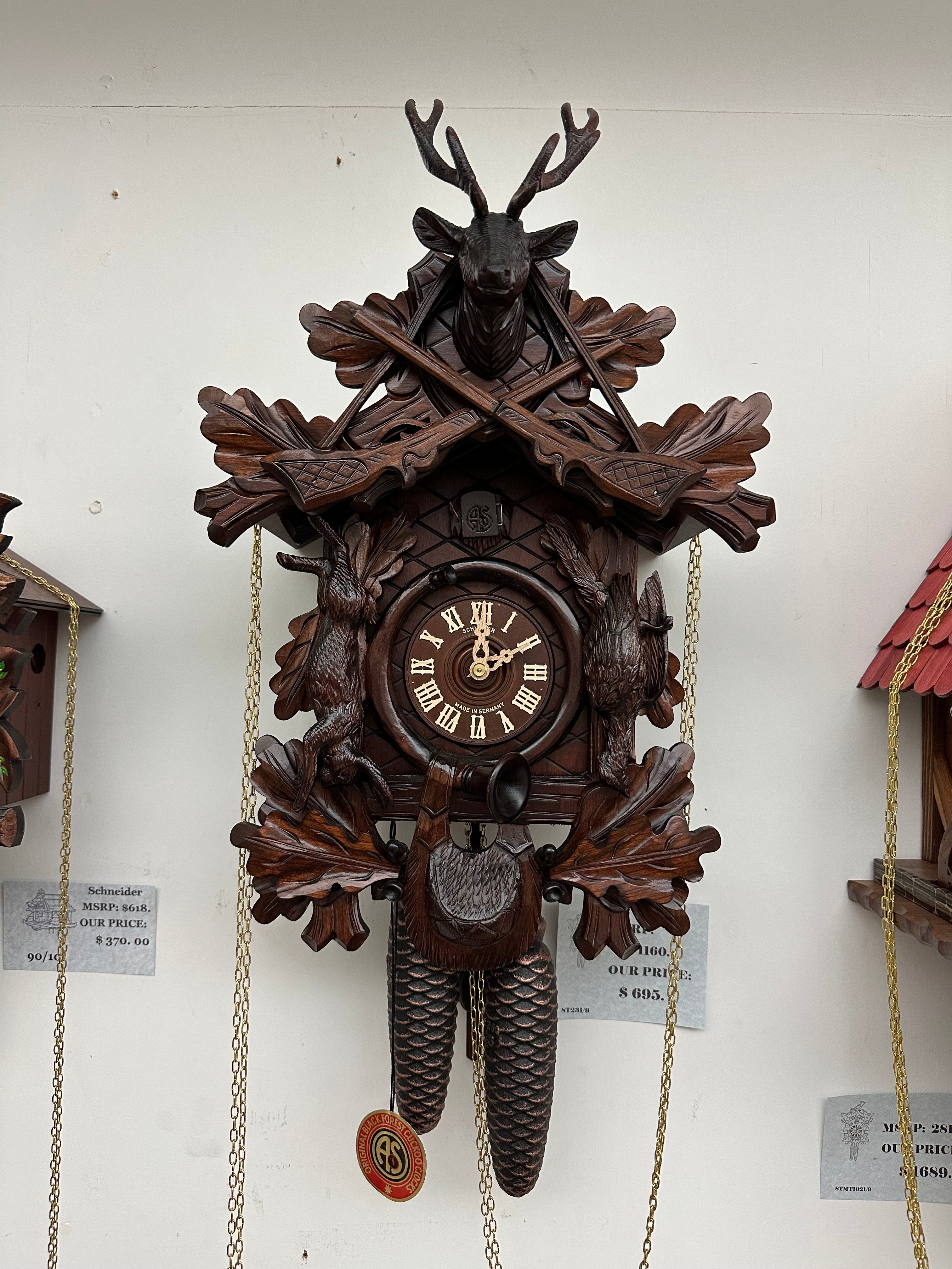 Anton Schneider - 8 Day Tradition Hunter Cuckoo Clock 8T231/9 ...