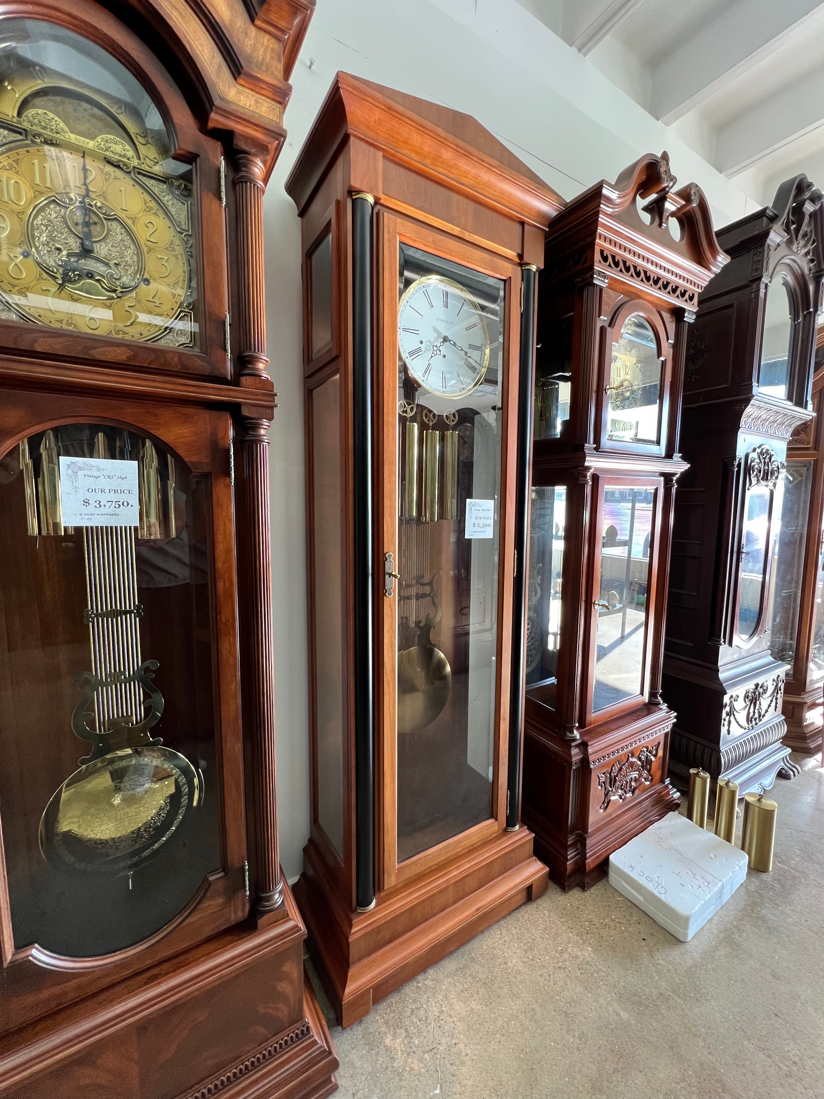 Ethan Allen - VINTAGE CONTEMPORARY GRANDFATHER CLOCK – McGuiresclocks