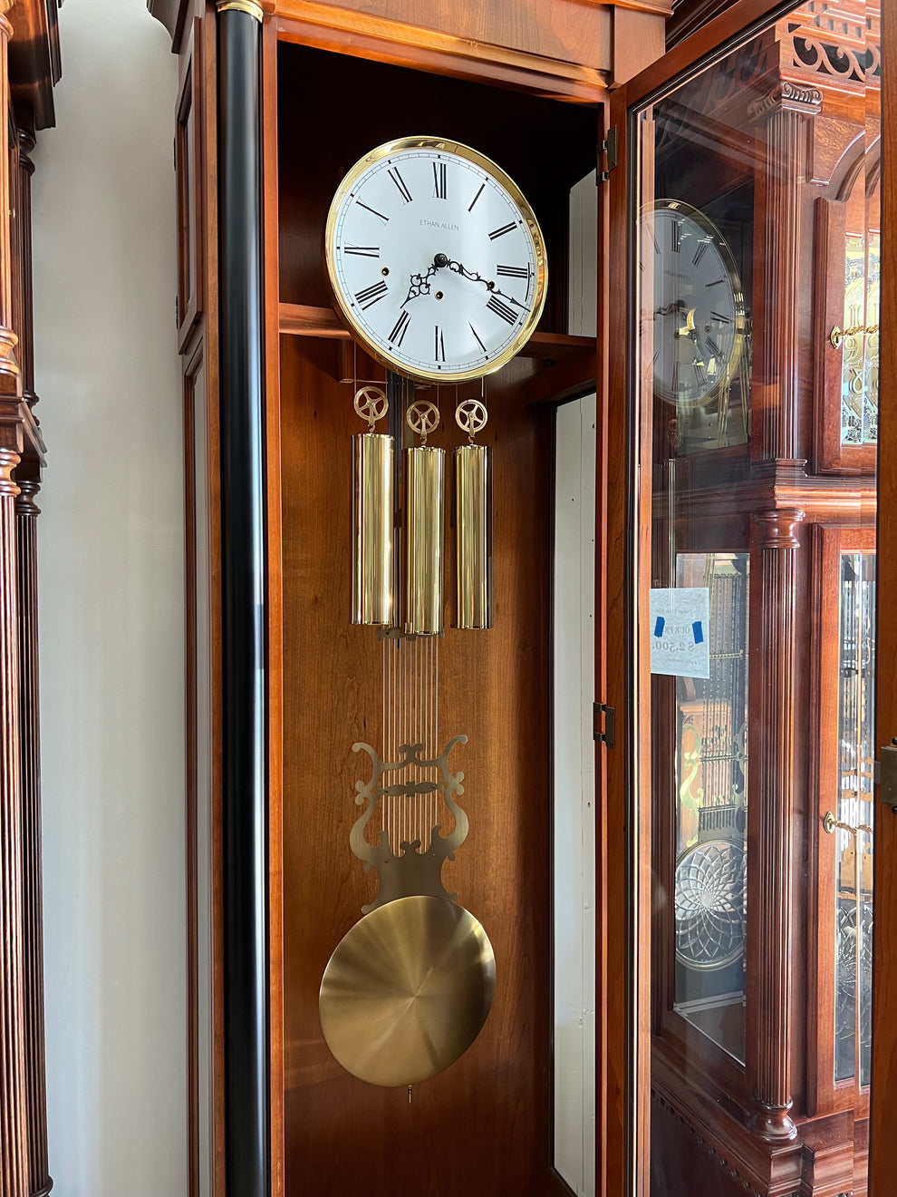 Ethan Allen - VINTAGE CONTEMPORARY GRANDFATHER CLOCK – McGuiresclocks